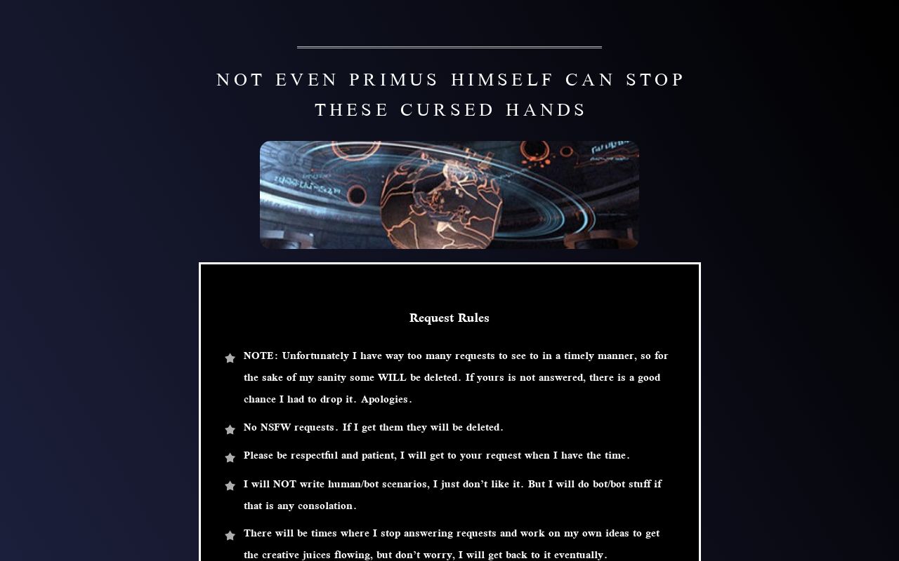 Masterlist & Request Rules